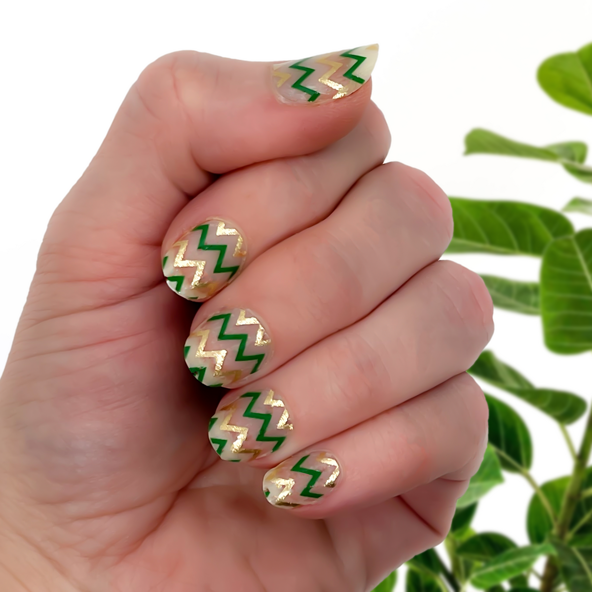 green chevron