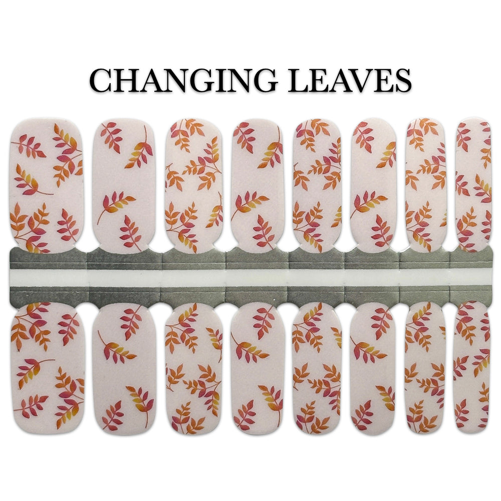 Fall Nail Wrap - Changing Leaves | Salted Avenue | Salted Avenue