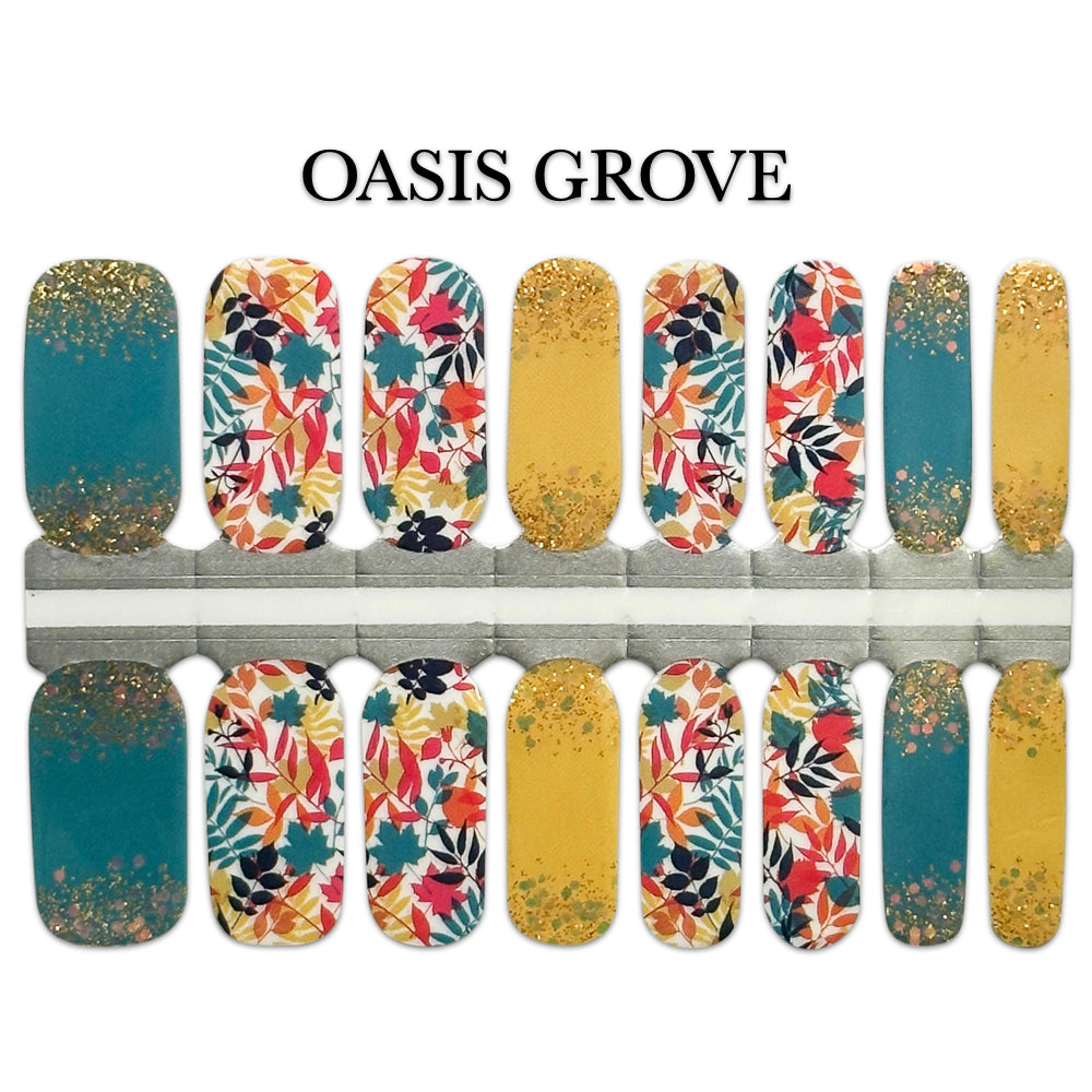 Green and Yellow Nail Wrap - Oasis Grove | Salted Avenue | Salted Avenue