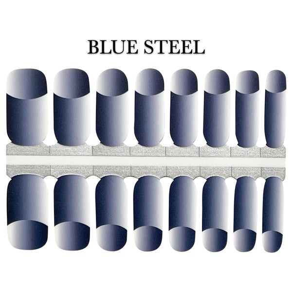 Blue Steel Nail Wraps | Navy & Blue Ombre | Salted Avenue | Salted Avenue