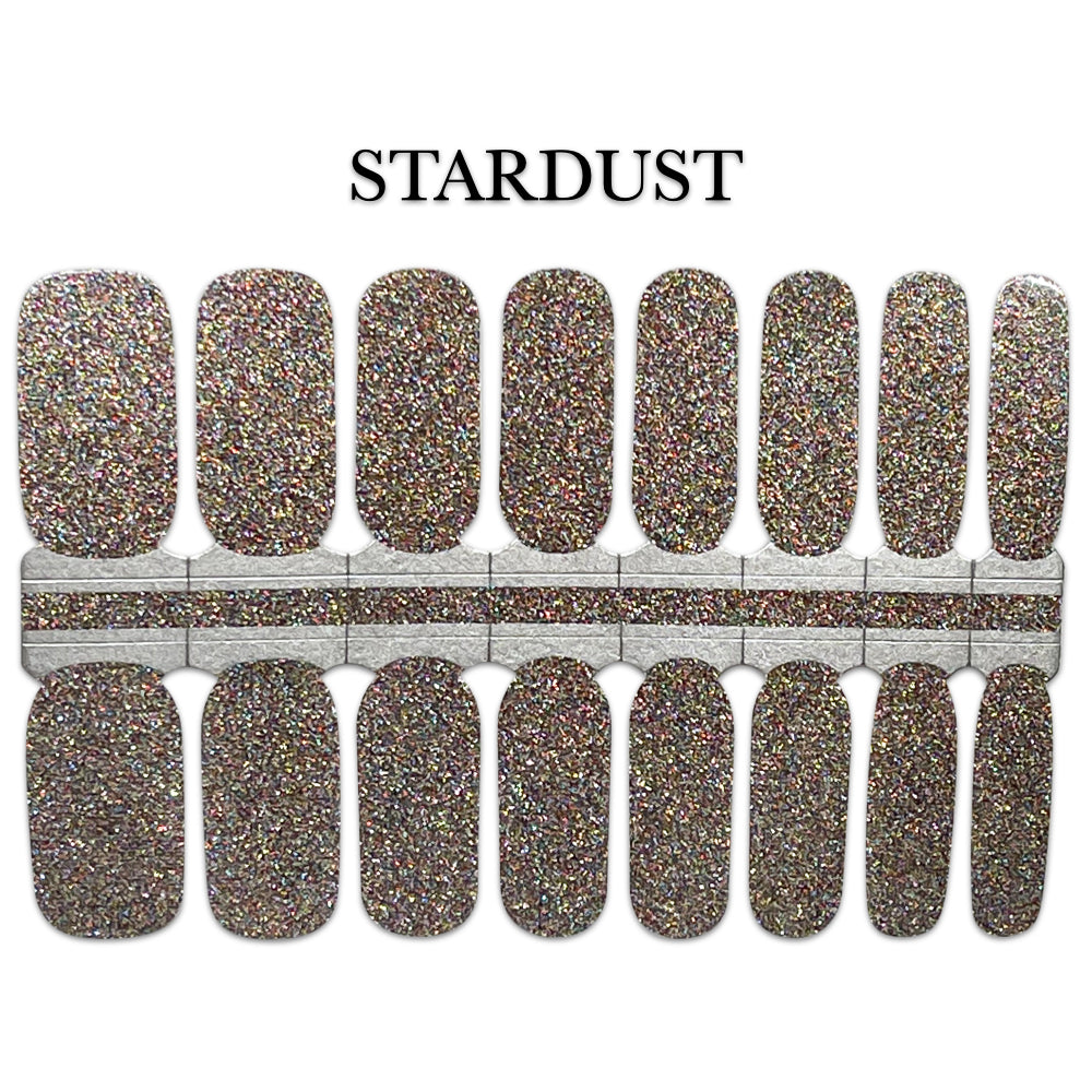 Stardust Nail Wraps | Gold & Silver Stars | Salted Avenue | Salted Avenue